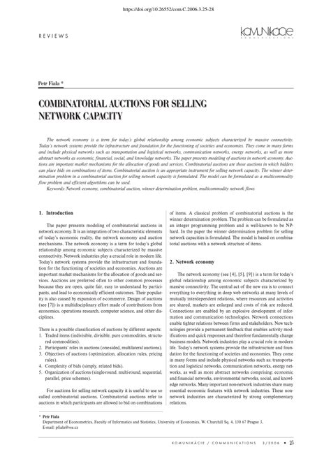 Pdf Combinatorial Auctions For Selling Network Capacity