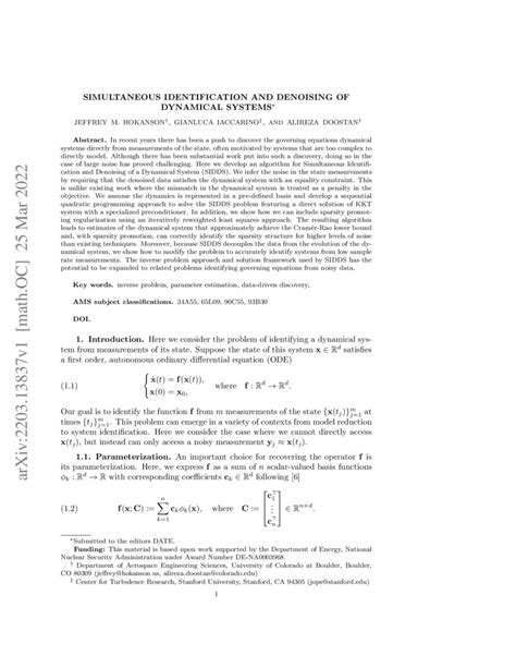 Simultaneous Identification And Denoising Of Dynamical Systems Deepai