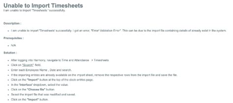 Your Client Unable To Import Timesheets