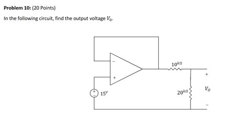 solved problem 10 20 ﻿points in the following circuit