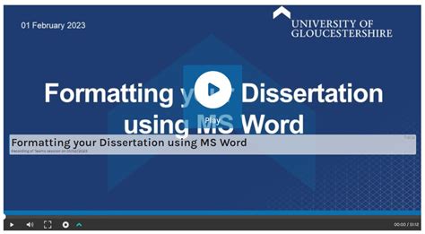 Formatting Your Dissertation Library Services