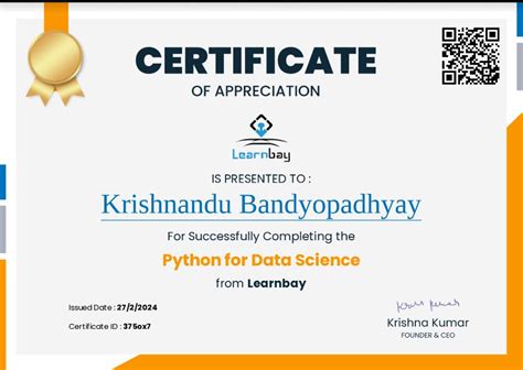 Krishnandu Bandyopadhyay On Linkedin Pythonfordatascience