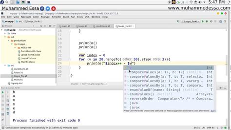 17 Kotlin Basics Using For Control Flow Youtube