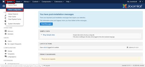 Configuring System Debugging Caching And Session Settings In Joomla