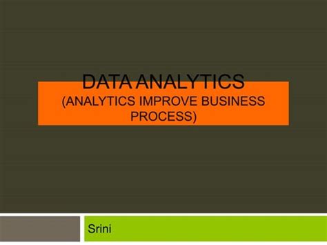 1 Data Analytics Introduction Ppt