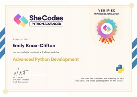 Emily K On Linkedin Finished The Python Section Of Shecodes After 11