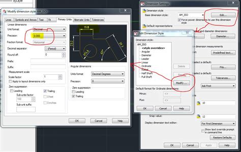 dimension precision via dimension settings autodesk community