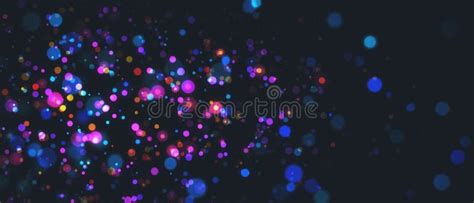 Abstract Bokeh Christmas On Wide Wallpaper Landing Page Concept 3d
