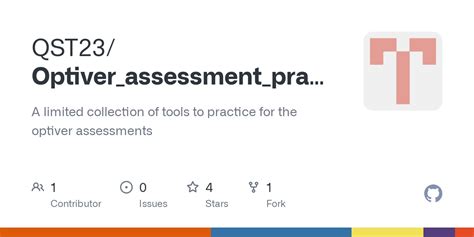 Github Qst23optiverassessmentpracticetools A Limited Collection