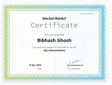 Bibhash Ghosh On Linkedin Hackerrank Sql