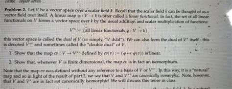 solved think taylor series problem 2 let v be a vector
