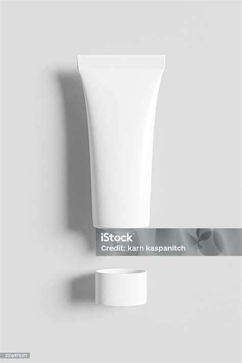 타원형 튜브 화장품 포장 모형 페이셜 클렌저 포장 나사 캡이 있는 빈 흰색 부드러운 플라스틱 메이크업 튜브 우아한 부드러운 스퀴즈 튜브 메이크업 용기 모형 세안 제품 0명에