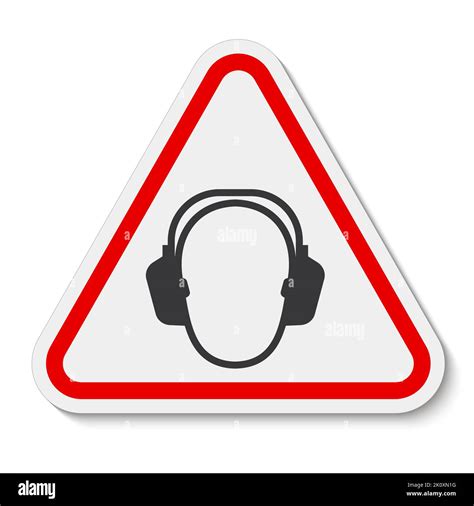 Hearing Protection Symbol Floor Sign Stock Vector Image And Art Alamy