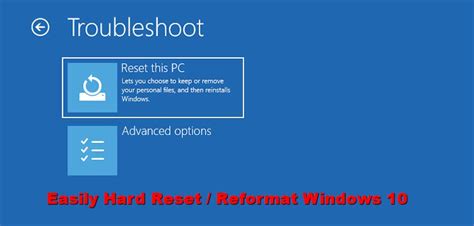 How To Easily Reformat Microsoft Windows To Factory Default With Safety Hard Reset Hard