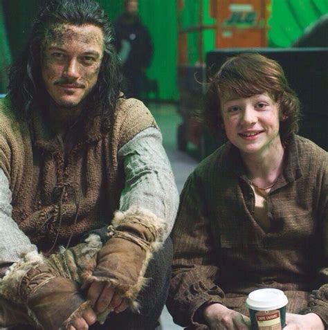 Hobbit Bard And Bain On Set The Hobbit The Hobbit Movies Desolation Of Smaug