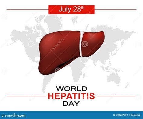 World Hepatitis Day Background Banner Design With Red And Yellow Ribbon Vector Illustration