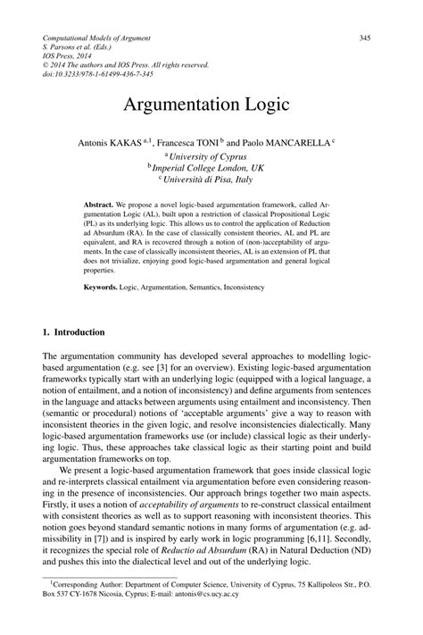 pdf argumentation logic