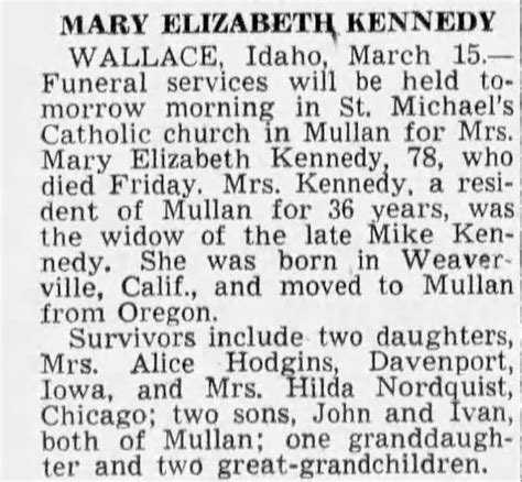 Mary Elizabeth Gorman Kennedy 1868 1948 Find A Grave Memorial