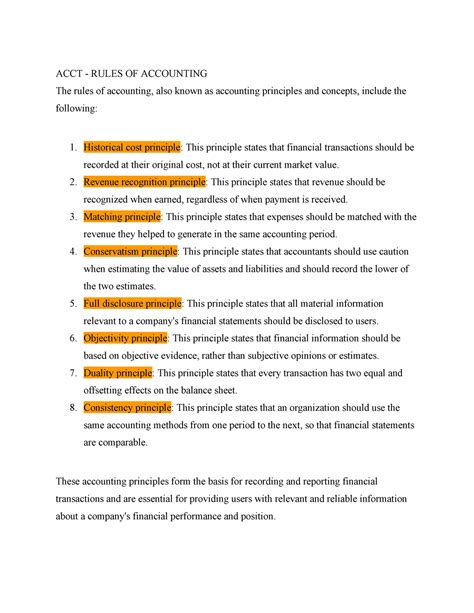Rules Of Accoutning Acct Lecture Notes 2023 Acct Rules Of
