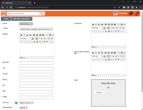 Stored Cross Site Scripting Vulnerability Bypass Filter On Clients Feature In Webtareas 24p5