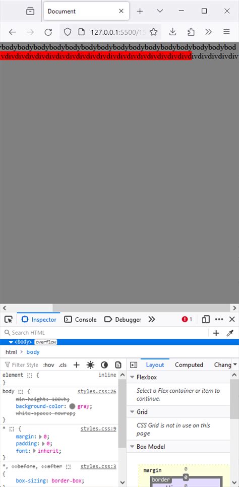 html fixed width div losing its background color upon resizing the
