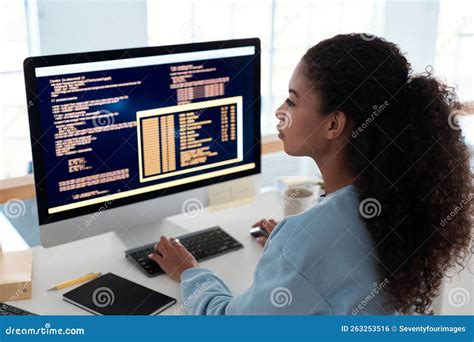 Woman Testing Computer Software Stock Photo Image Of Creativity Software