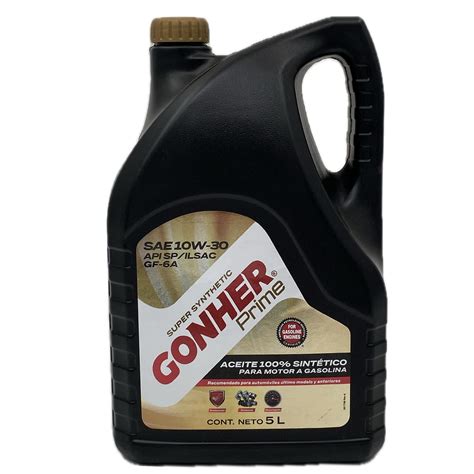 Gonher Aceite Motor 10w30 Sintético 1027418 Prime Gasolina 5 L Gonher