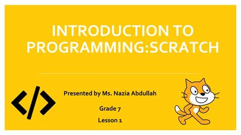 Introduction To Scratch Pptx