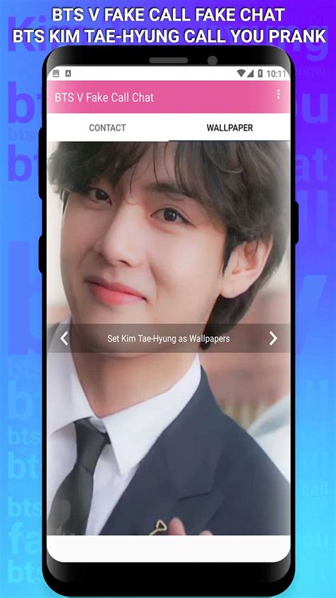 Android 용 BTS V Fake Call Fake Chat - 다운로드