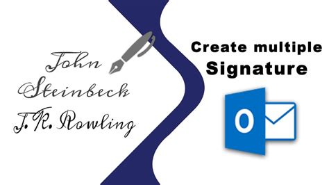 How To Add Multiple Signatures In Outlook YouTube
