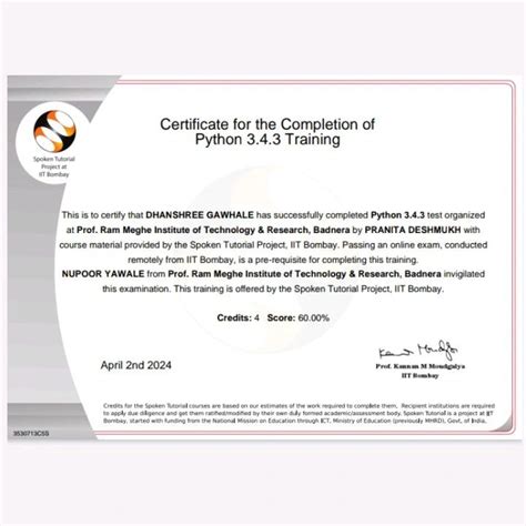 Dhanshree Gawhale On Linkedin Spokentutorial Pythontrainig Iitbombay