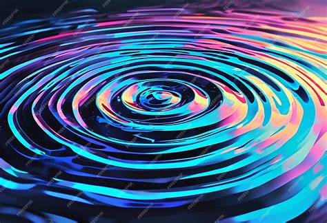 Concentric Circles Create A Ripple Effect Visualizing Wave Propagation Or Data Premium Ai