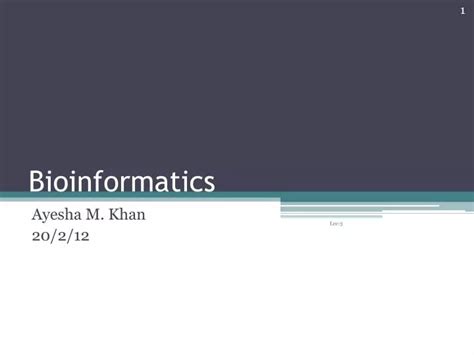 Ppt Bioinformatics Powerpoint Presentation Free Download Id1605670