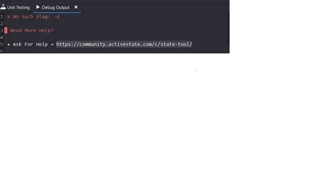 X No Such Flag D Issues Executing Perl Script State Tool