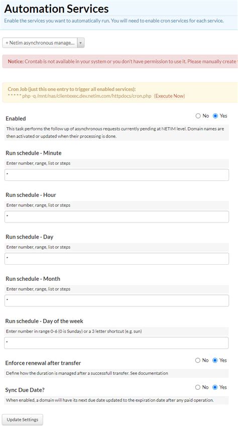 Setup Automation In Clientexec Netim Support