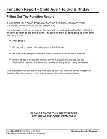 56 Social Security Disability Function Report Page 2 Free To Edit