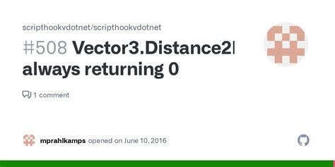 Vector3distance2d Always Returning 0 · Issue 508 · Scripthookvdotnet