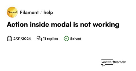 Action Inside Modal Is Not Working Filament