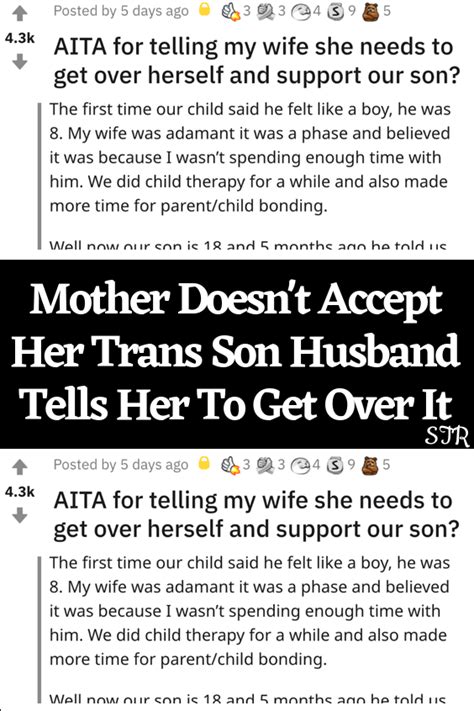 mother doesn t accept her trans son husband tells her to get over it