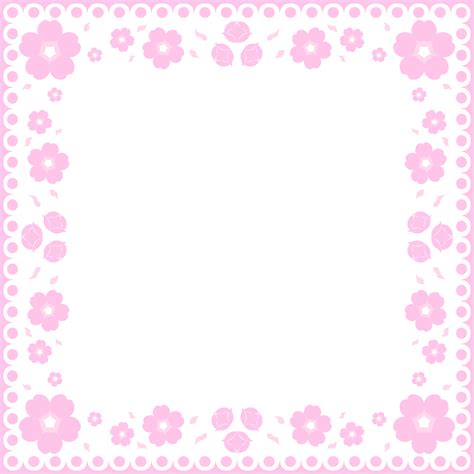 Frame Border Square For Qr Code Scan Cherry Blossom Cute Pink 28753191 Png