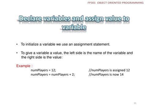 Ppt Fp301 Object Oriented Programming Powerpoint Presentation Free