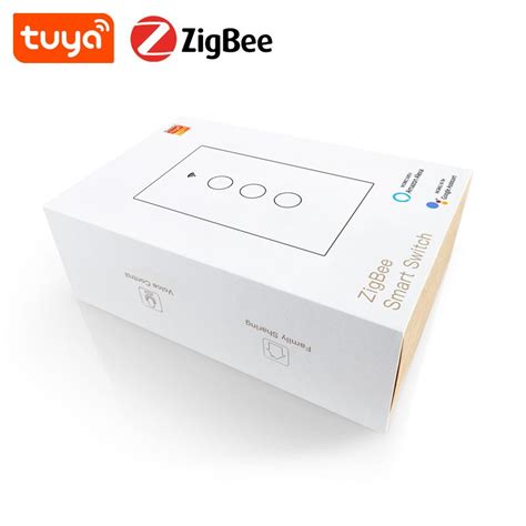 Interruptor Inteligente Zigbee De Vidrio Táctil Negro Tuya