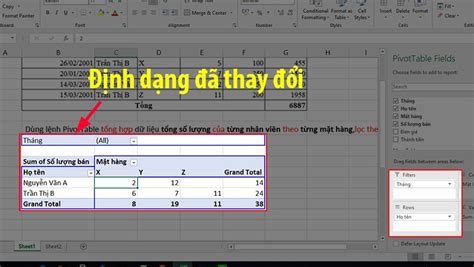 Pivot table là gì Cách sử dụng Pivot table thống kê báo cáo GenZ edu vn