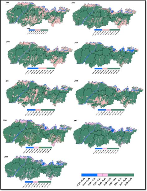 Spatial Patterns Of Modis Ndvi Data October 20002008 Download