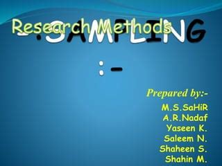 Sampling Research Method PPT