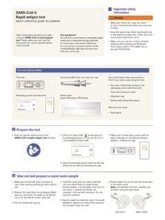 SARS CoV 2 Information Rapid Antigen Test Quick Reference Sars Cov 2 Information Rapid