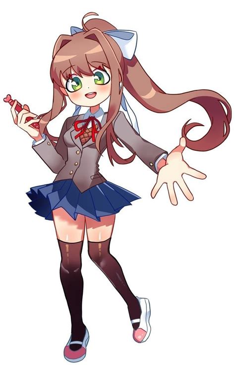 Ddlc Monika Cute Anime Character Literature Club Cute Drawings