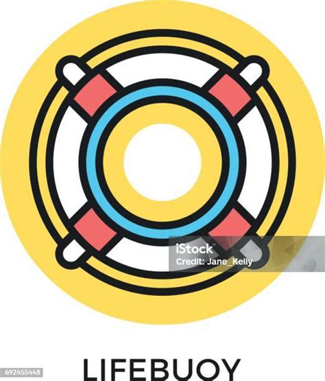 Lifebuoy 아이콘입니다 생활 부 표 생명의 인 반지 Lifebelt 라운드 Lifering 현대 평면 디자인 선 개념 및 요소입니다 벡터 아이콘 구명 기구에 대한 스톡