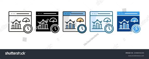 Data Dashboard Icon Set Multiple Style Stock Vector Royalty Free 2598054195 Shutterstock
