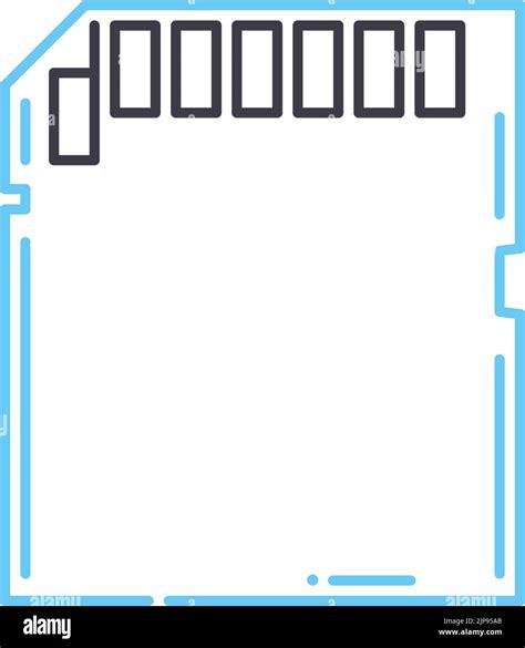 Memory Cards Line Icon Outline Symbol Vector Illustration Concept
